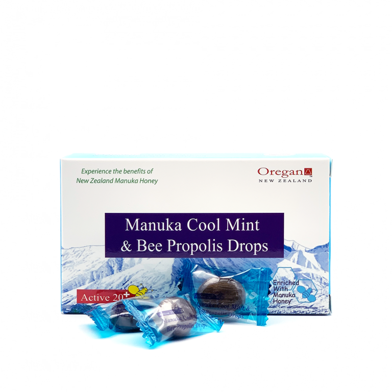 Active 20+ Manuka Cool Mint & Bee Propolis Drops – Oregan New Zealand™